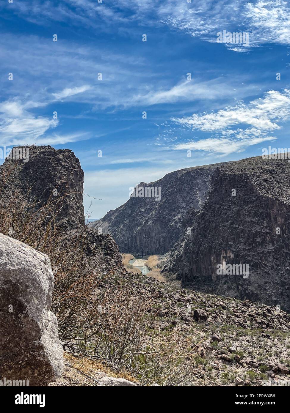 View of the Rio Grande from Big Bend State Park Stock Photo - Alamy