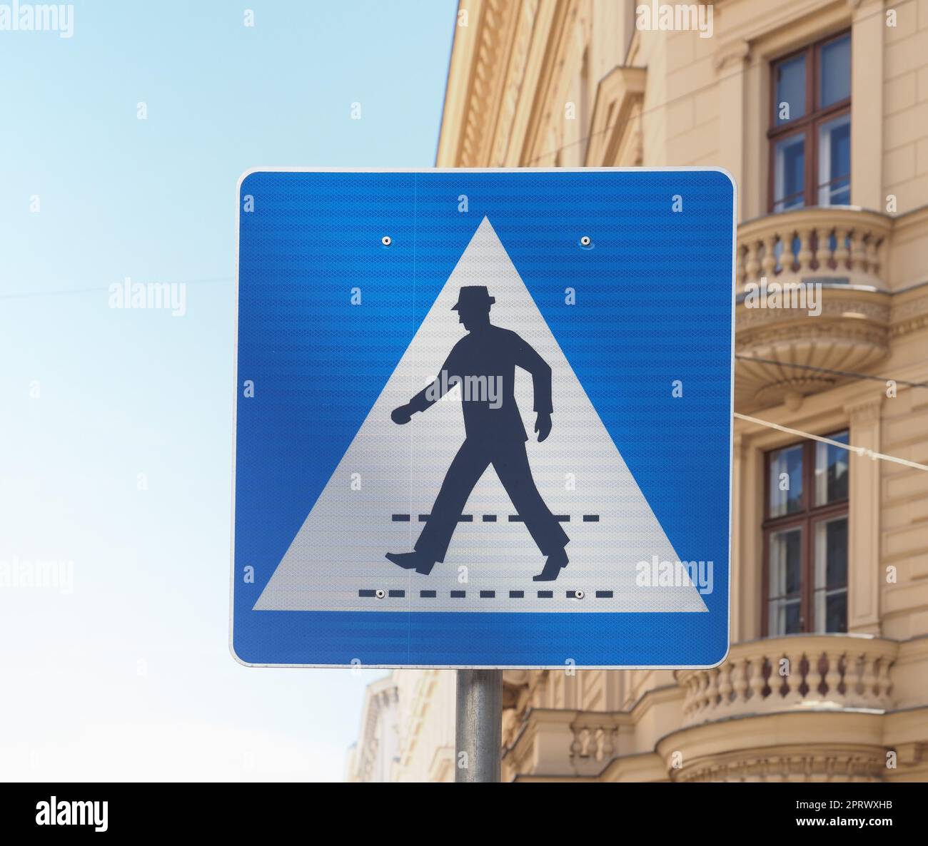 zebra crossing sign Stock Photo - Alamy