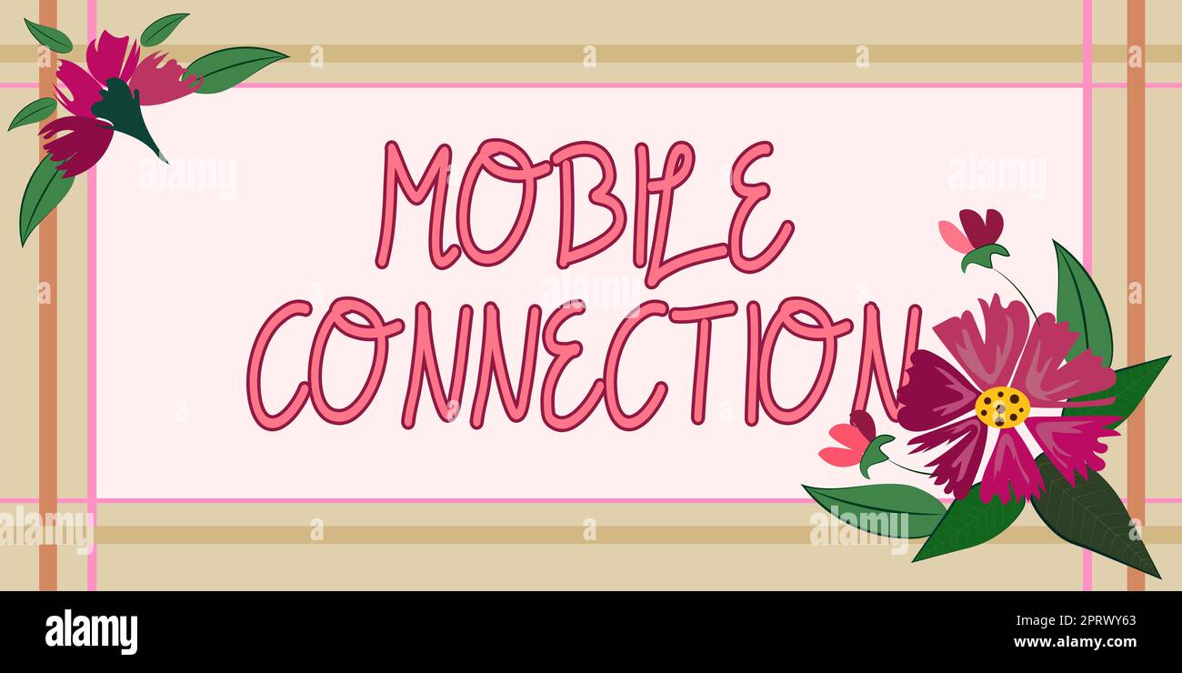 Hand writing sign Mobile ConnectionSecure universal login solution ... Hand writing sign Mobile ConnectionSecure universal login solution ...