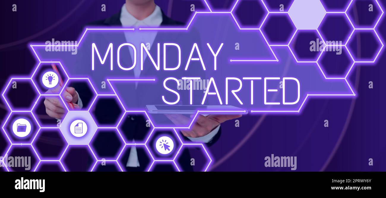 Text showing inspiration Monday Startedgetting ready for new week Rest ...