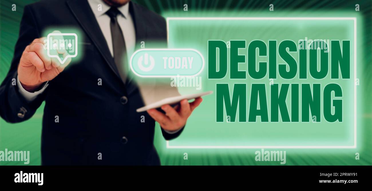 Conceptual caption Decision MakingThe act of deciding between two or ...