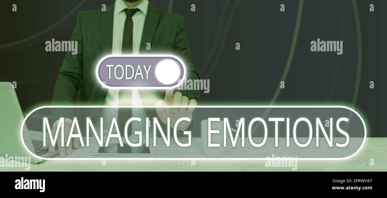 Text caption presenting Managing EmotionsControlling feelings in ...