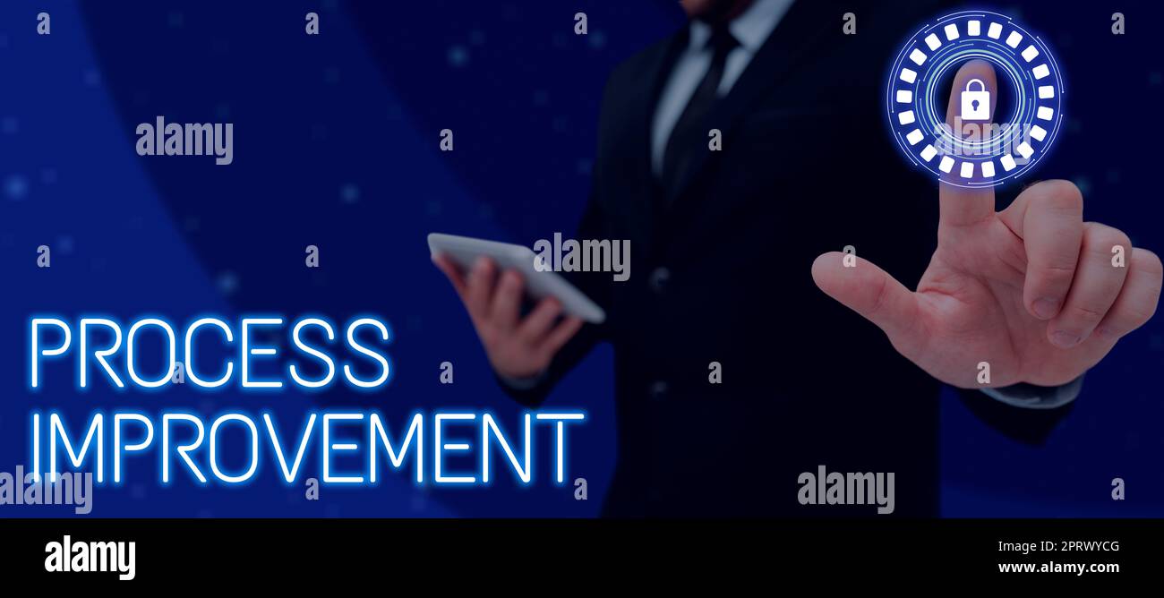 Inspiration showing sign Process Improvement. Internet Concept ...