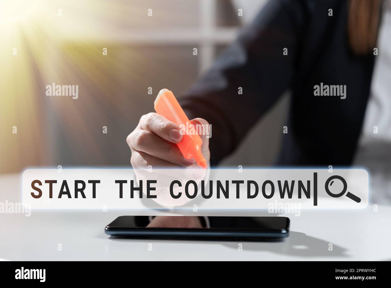 Text caption presenting Start The Countdown. Conceptual photo Sequence ...