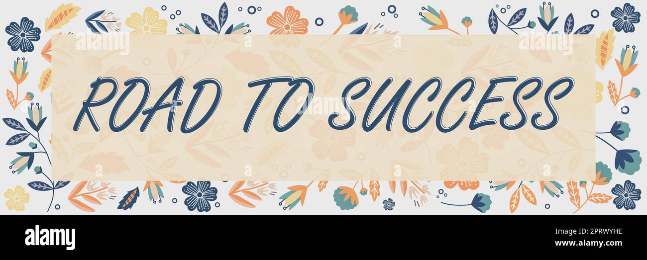 Conceptual caption Road To Successstudying really hard Improve yourself ...