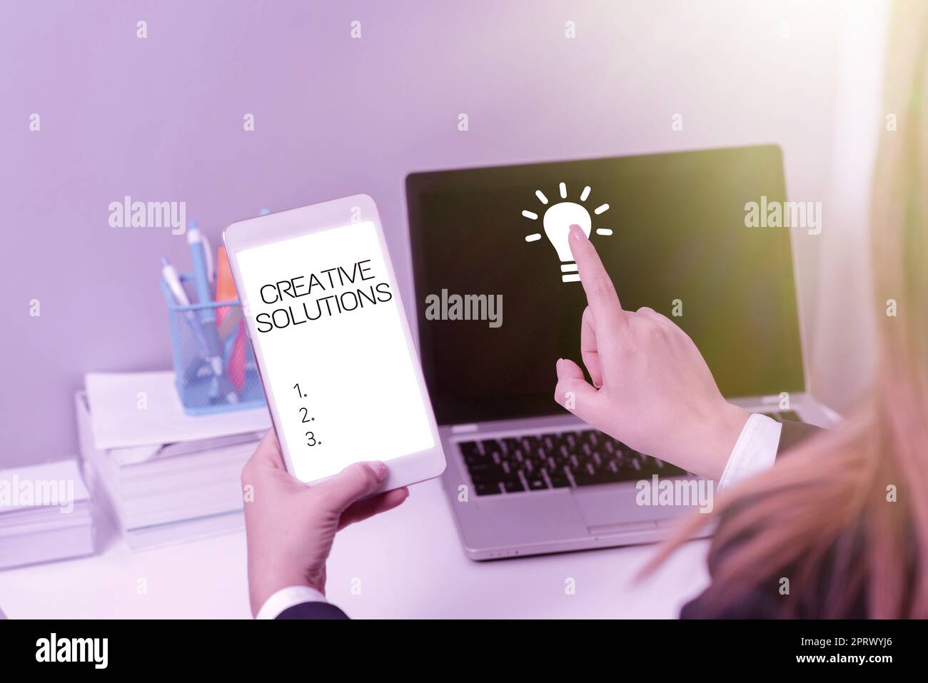 Text showing inspiration Creative SolutionsOriginal and unique approach ...