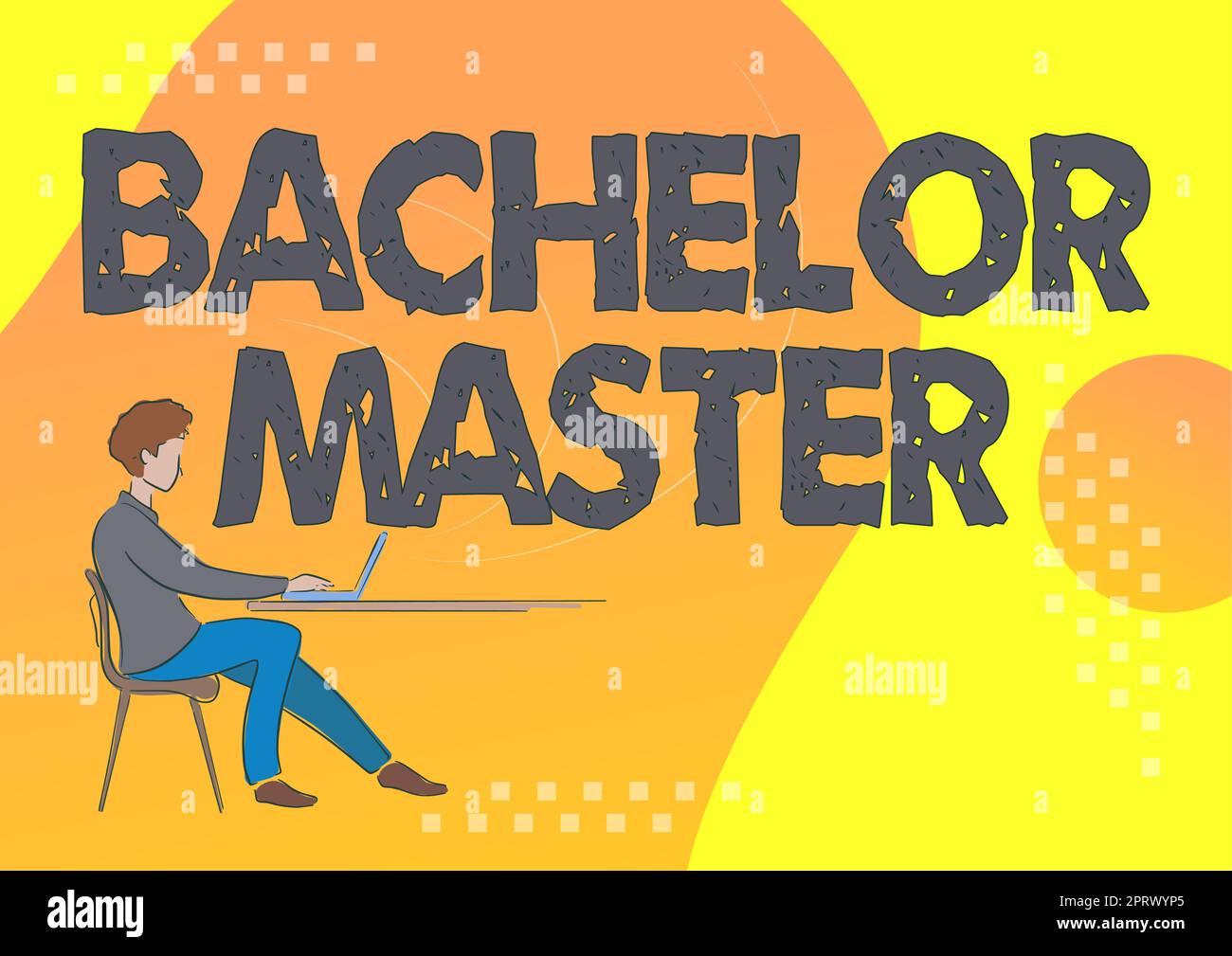 Text sign showing Bachelor MasterAn advanced degree completed after ...