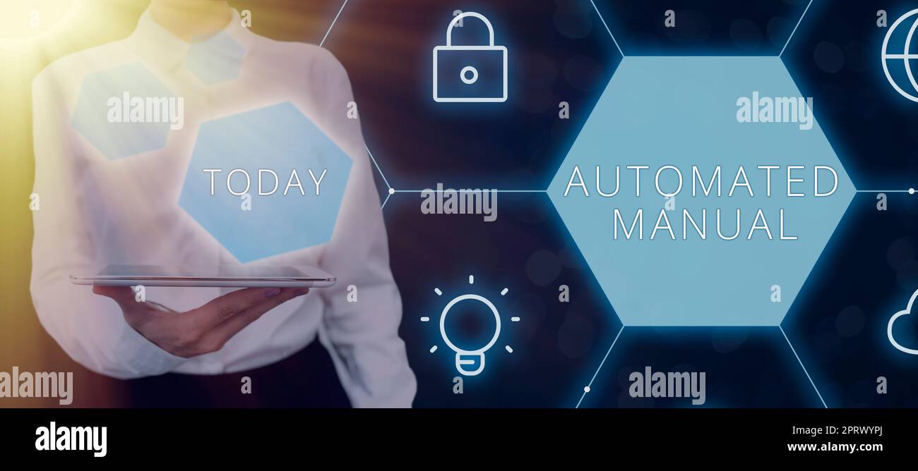 Sign displaying Automated Manualas trigger shift and it can switch ...