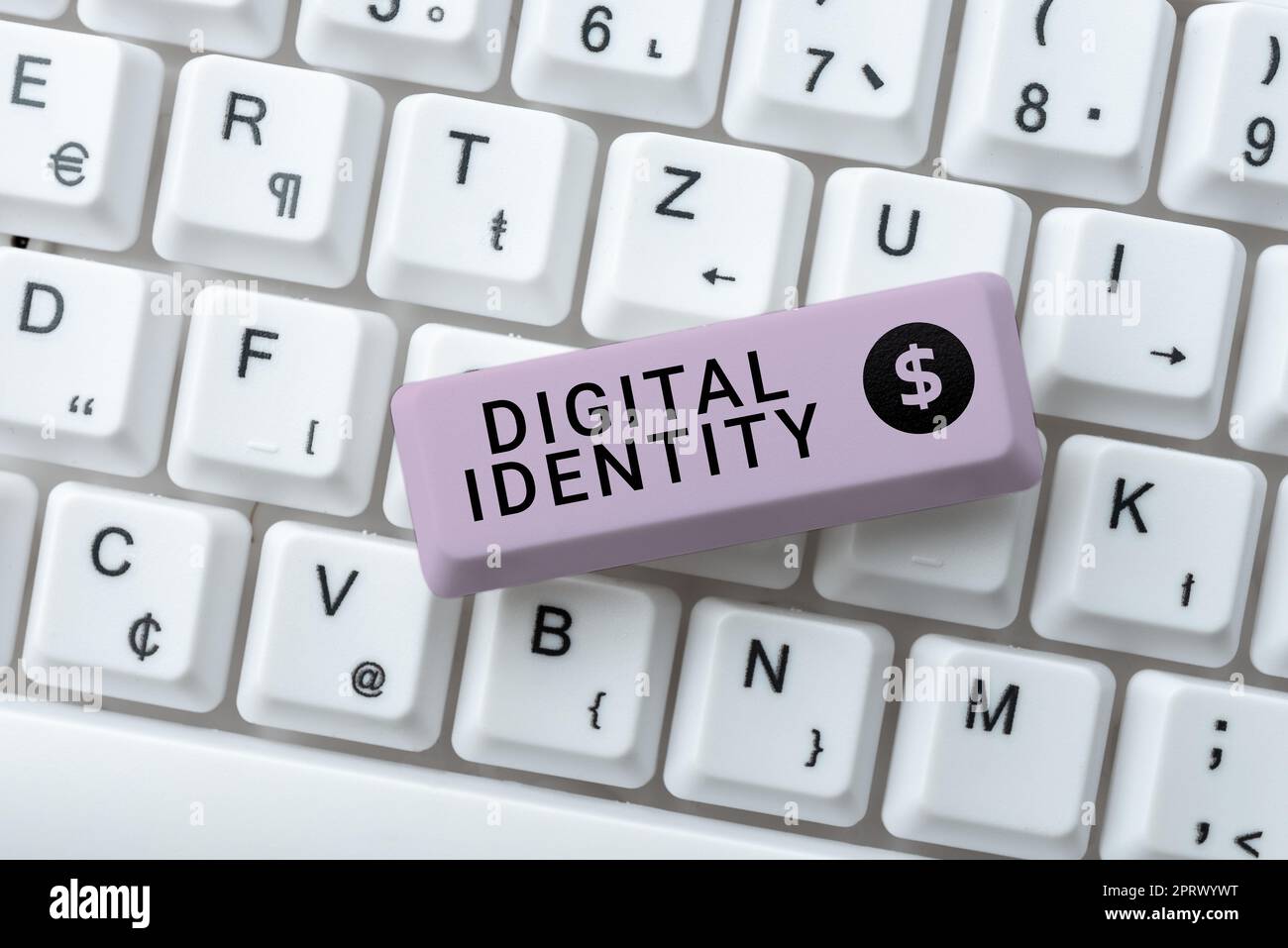 Writing displaying text Digital Identityinformation on entity used by ...