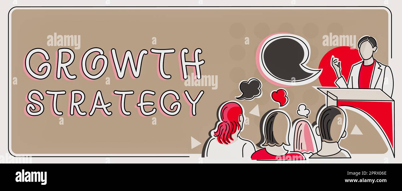 Handwriting text Growth StrategyStrategy aimed at winning larger market ...