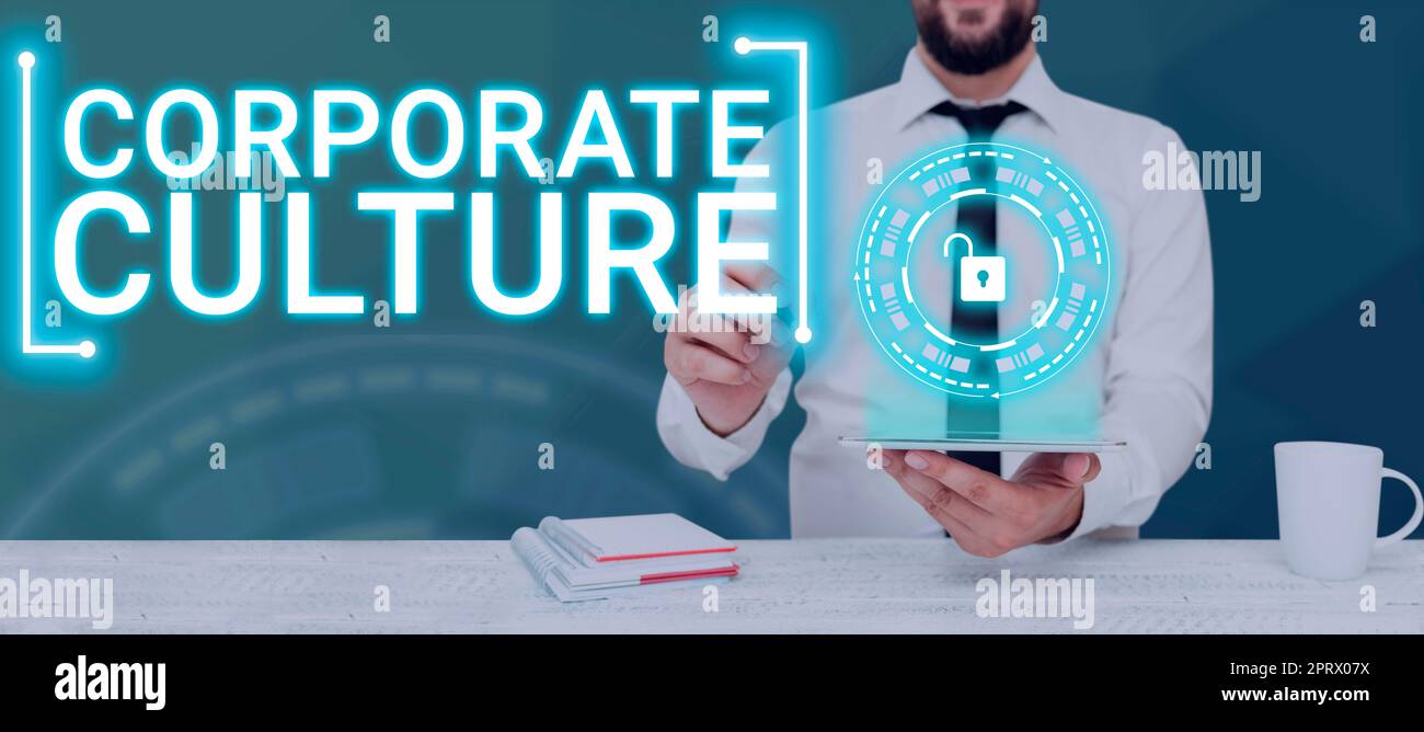 Inspiration showing sign Corporate CultureBeliefs and ideas that a ...