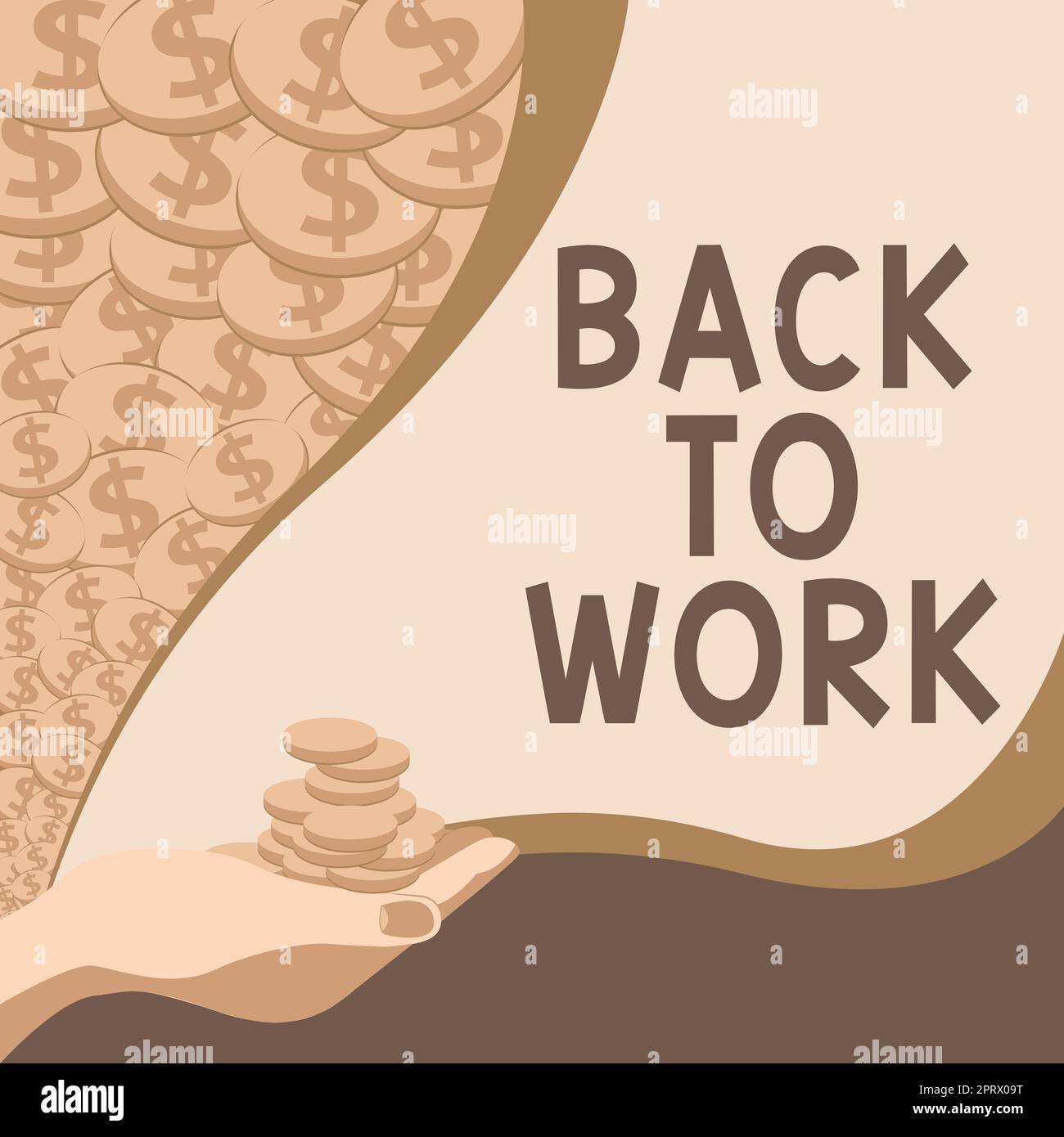 Text sign showing Back To Work, Business concept Returning to job ...