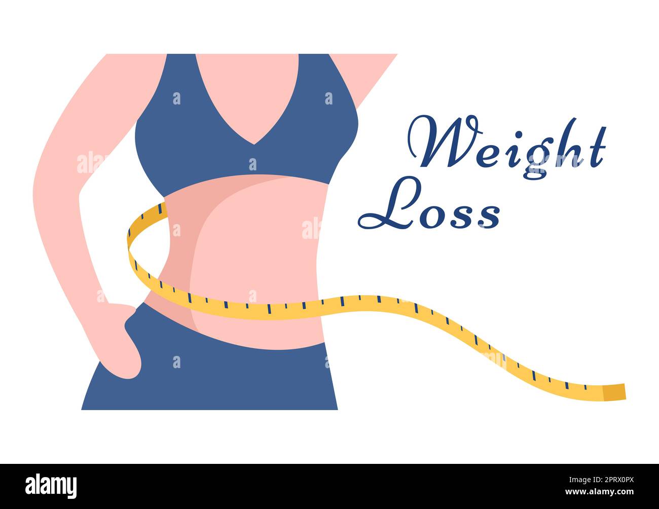 Weight Loss Template Hand Drawn Cartoon Flat Illustration of People ...