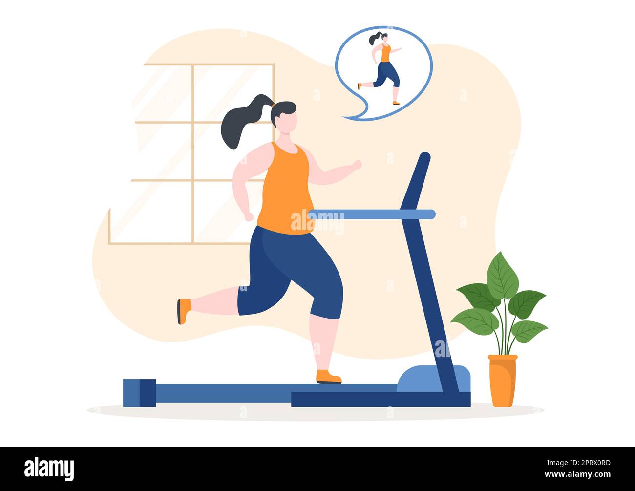Weight Loss Template Hand Drawn Cartoon Flat Illustration of People ...
