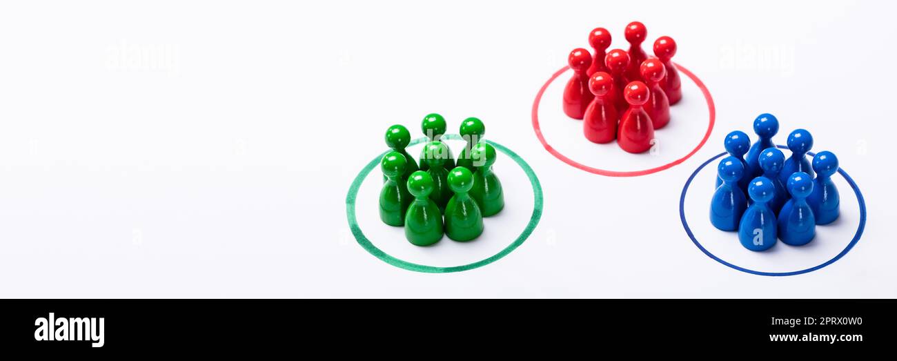 Customers Segmented Into Groups Stock Photo - Alamy
