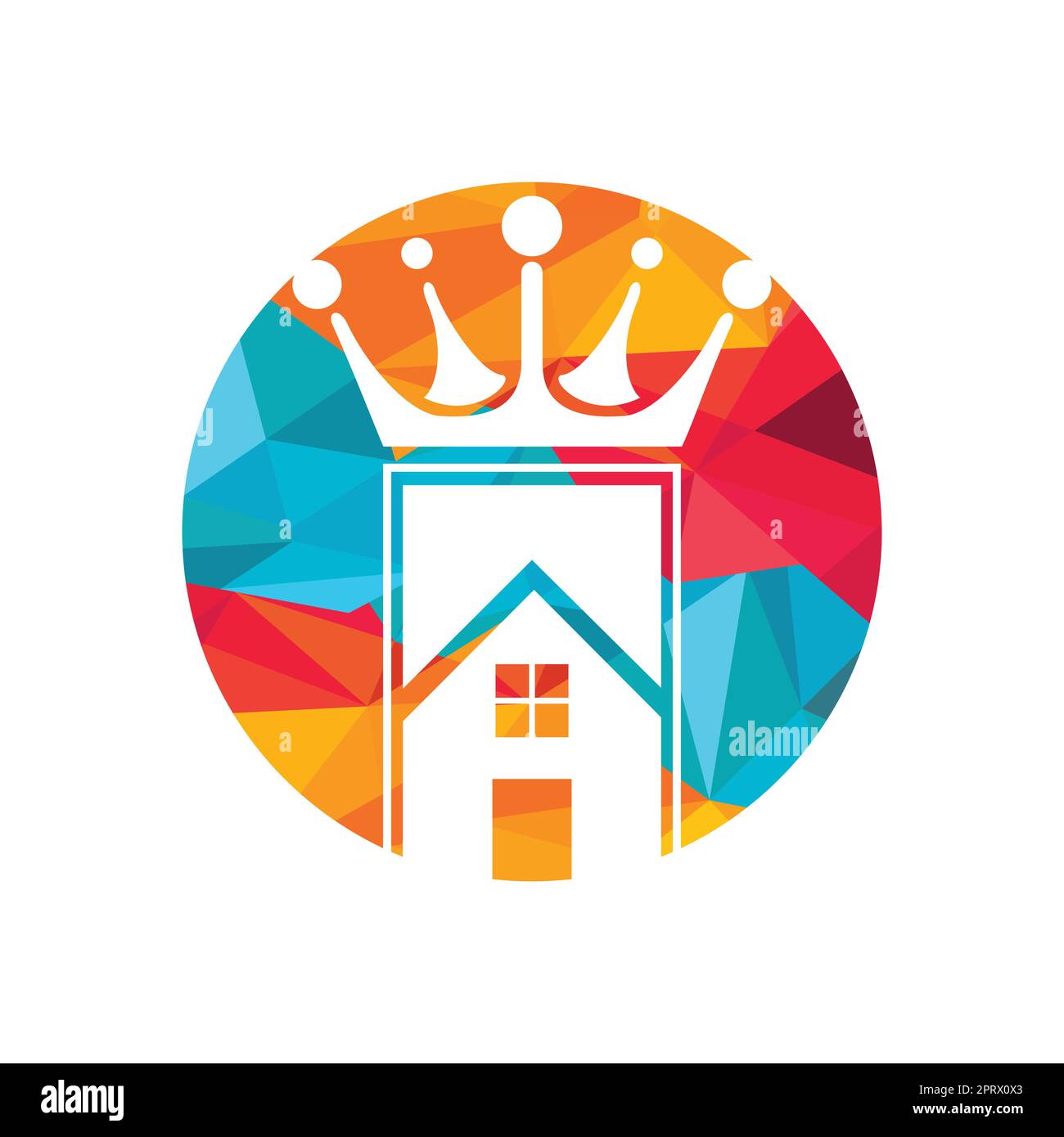 Home king vector logo design. Creative home and crown vector logo ...