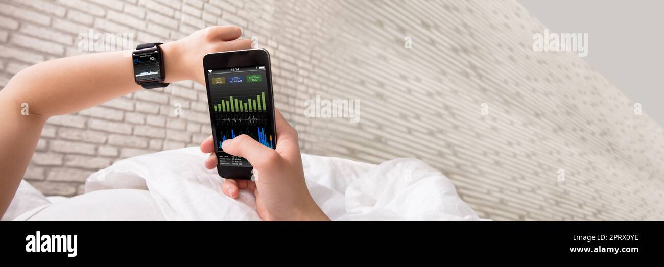 Hands With Smart Phone And Watch Stock Photo - Alamy