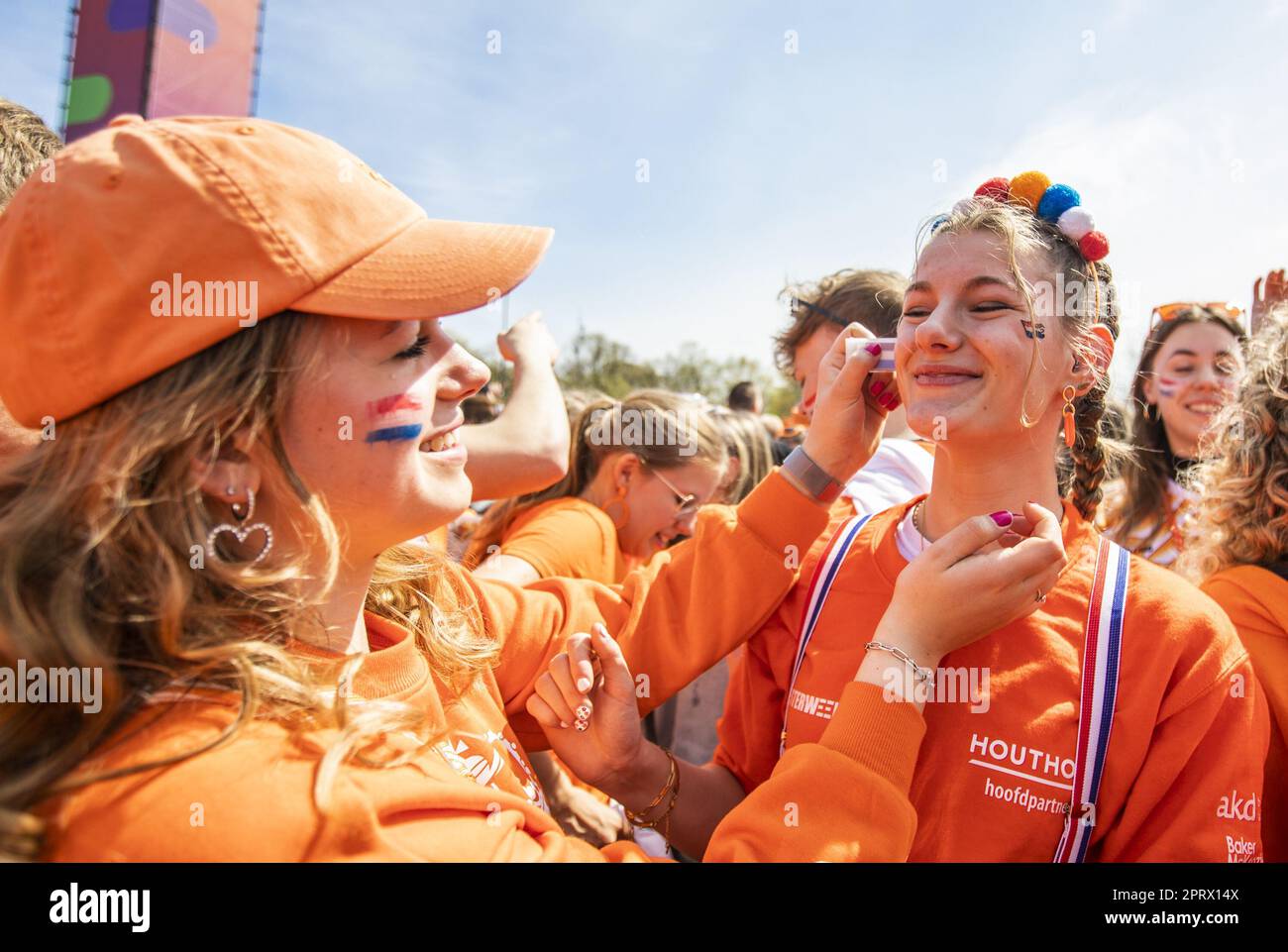 BREDA - Festival visitors during the King's Day party of Radio 538 on ...