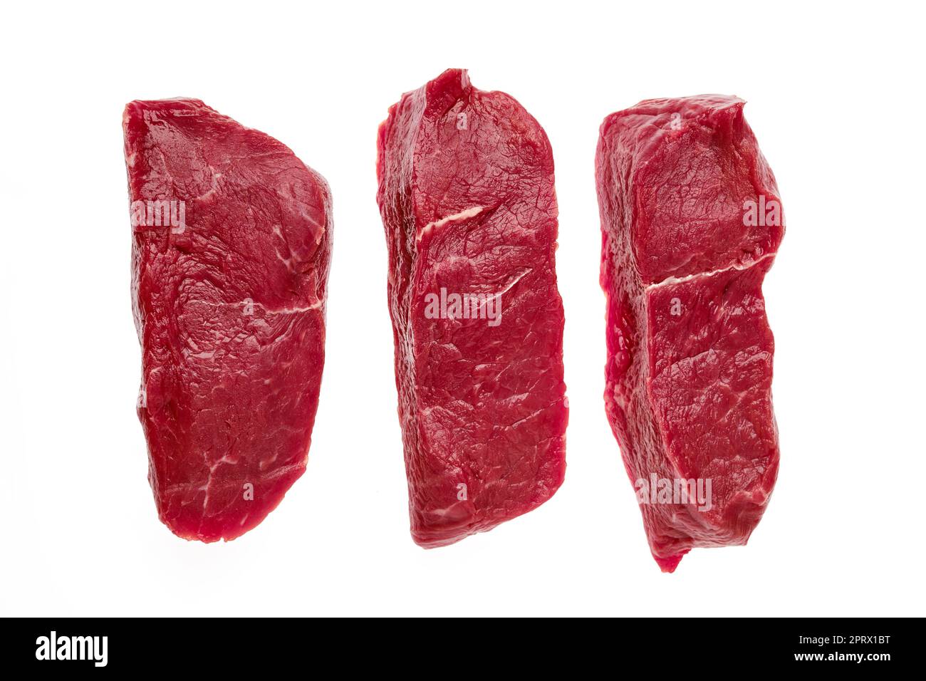 Overhead view of raw boneless strip steak Stock Photo - Alamy