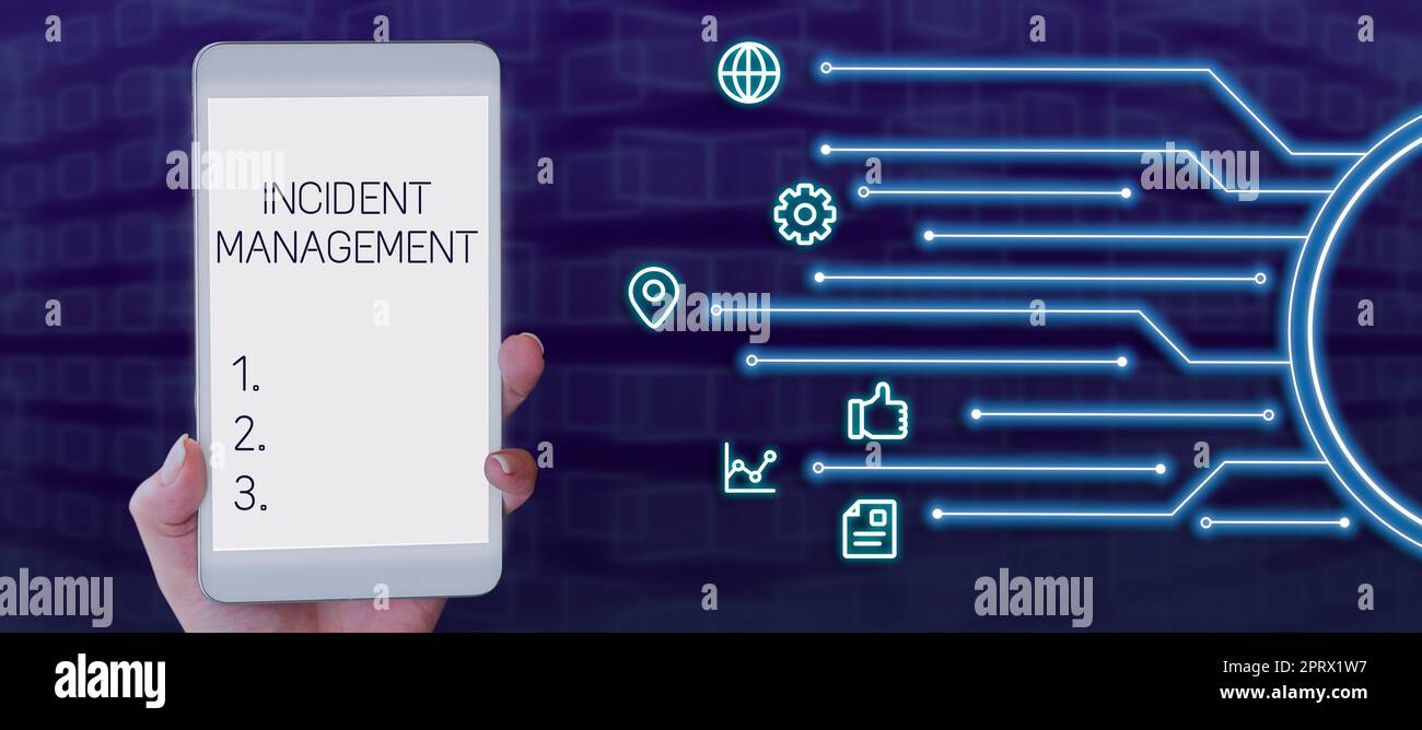 Handwriting text Incident Management. Business approach Process to ... Handwriting text Incident Management. Business approach Process to ...