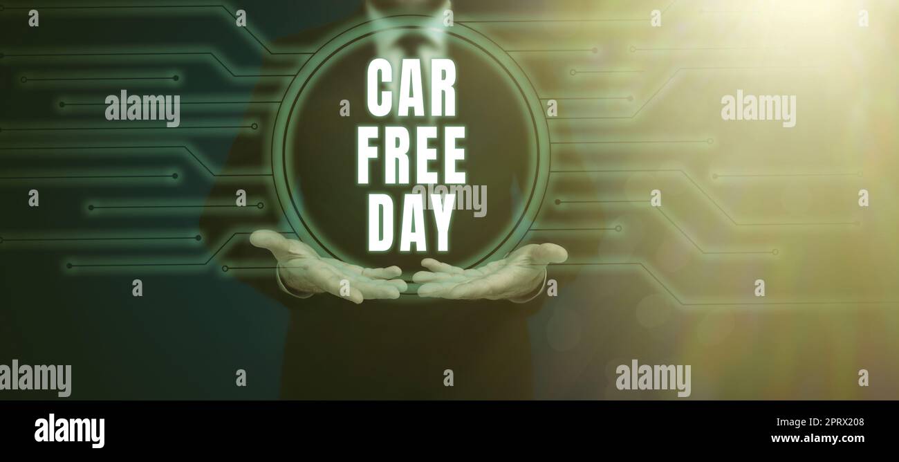 Inspiration showing sign Car Free Day. Internet Concept Environment ...