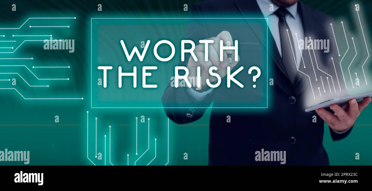 Text caption presenting Worth The Risk questionasking if certain action ...