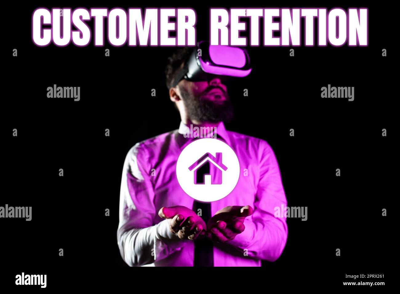 Conceptual caption Customer RetentionKeeping loyal customers Retain ...