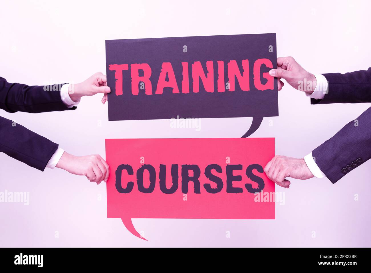 Text sign showing Training Coursesis series of lessons or lectures ...