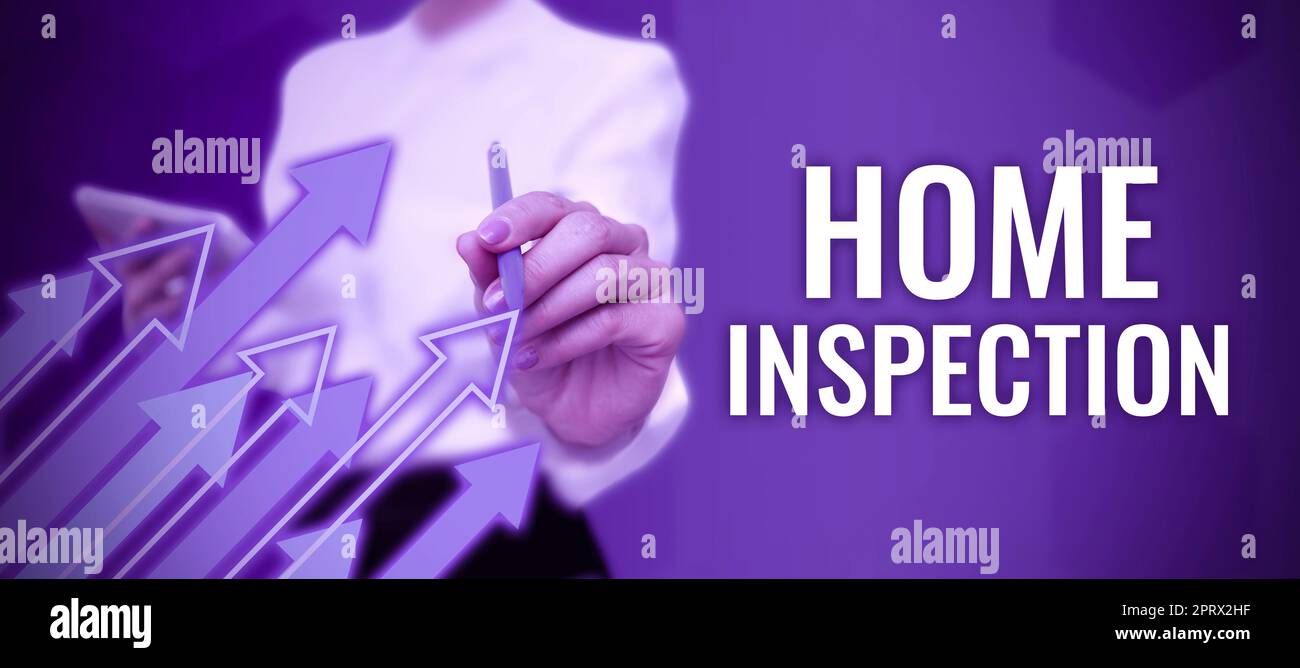 Writing displaying text Home InspectionExamination of the condition of ...