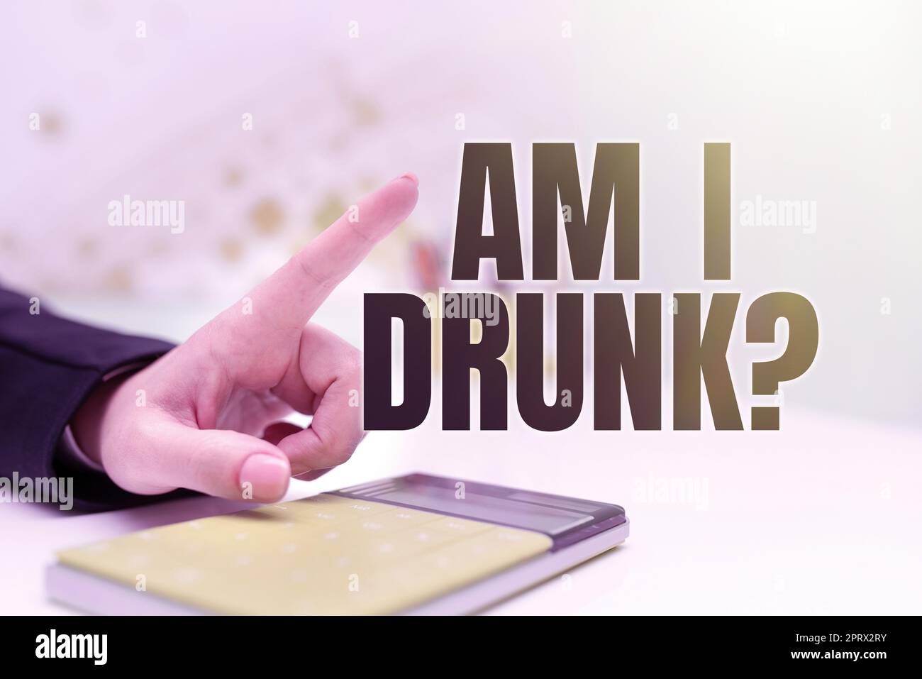 Text sign showing Am I Drunk. Word for Doubtful if my alcohol levels are high addiction ...