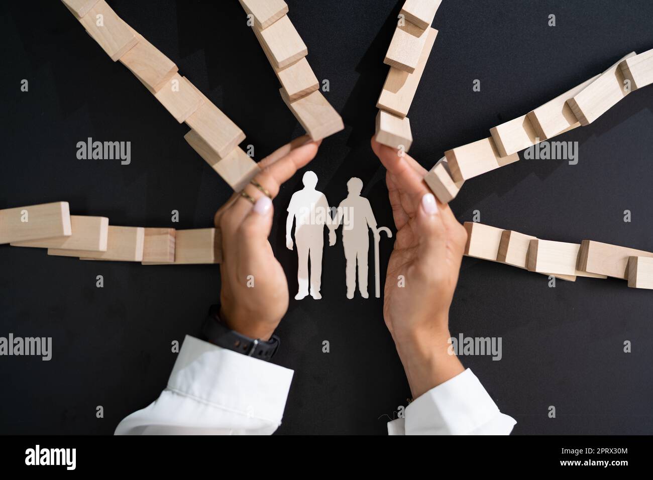 Protecting Retired Couple Pension And Money Stock Photo - Alamy