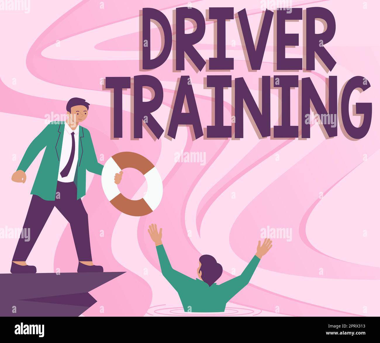 Text caption presenting Driver Trainingprepares a new driver to obtain ...