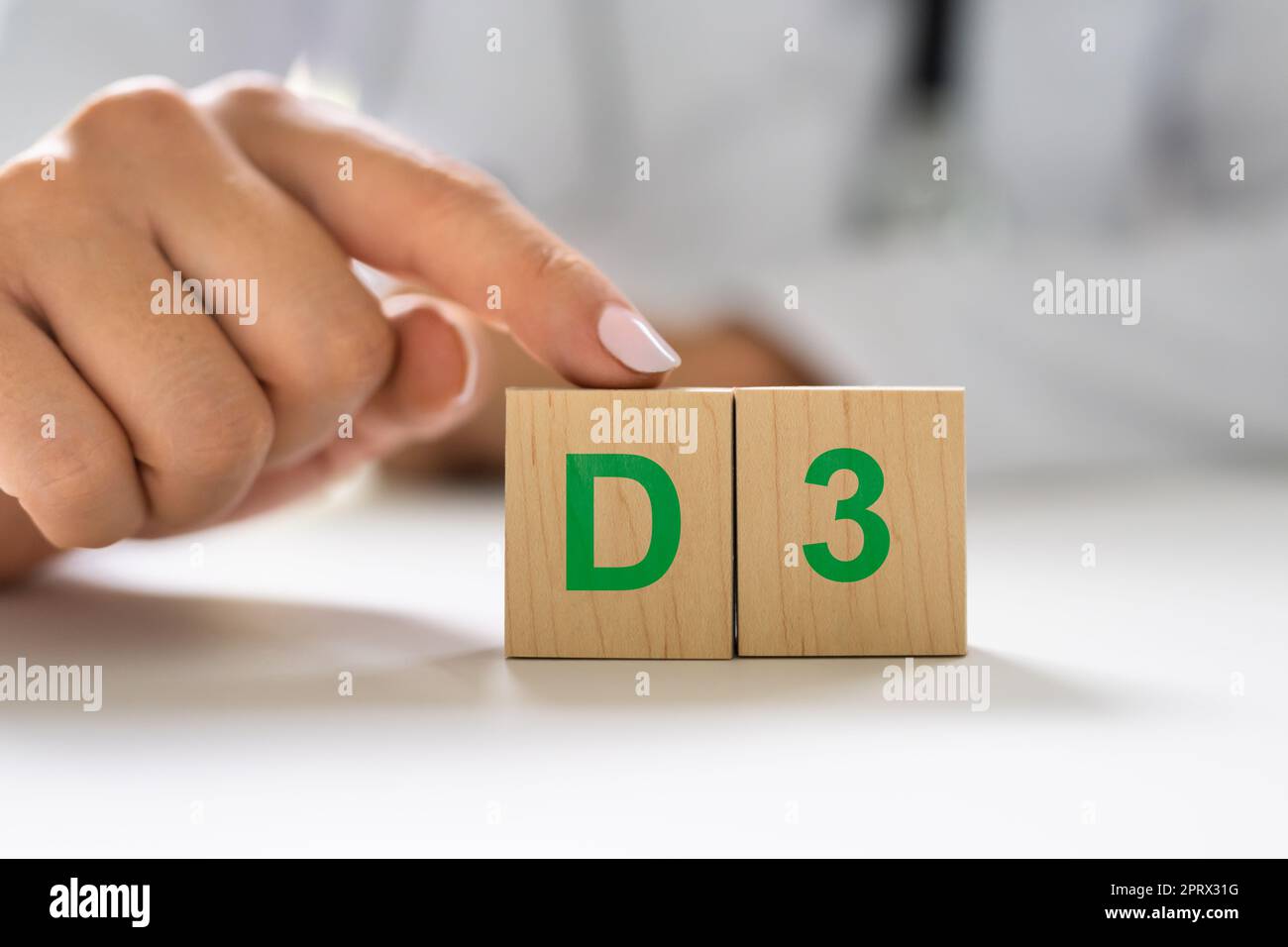 Vitamin D3 Test. Medical Doctor Hand Stock Photo - Alamy