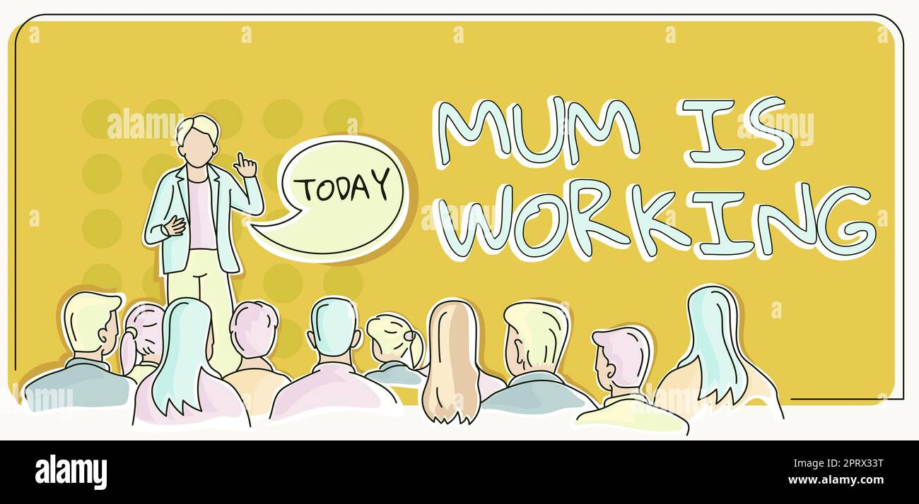 Text showing inspiration Mum Is WorkingFinancial Empowerment and ...