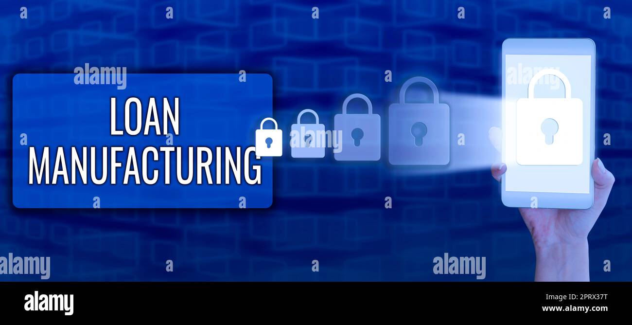 Sign displaying Loan ManufacturingBank Process to check Eligibility of ...
