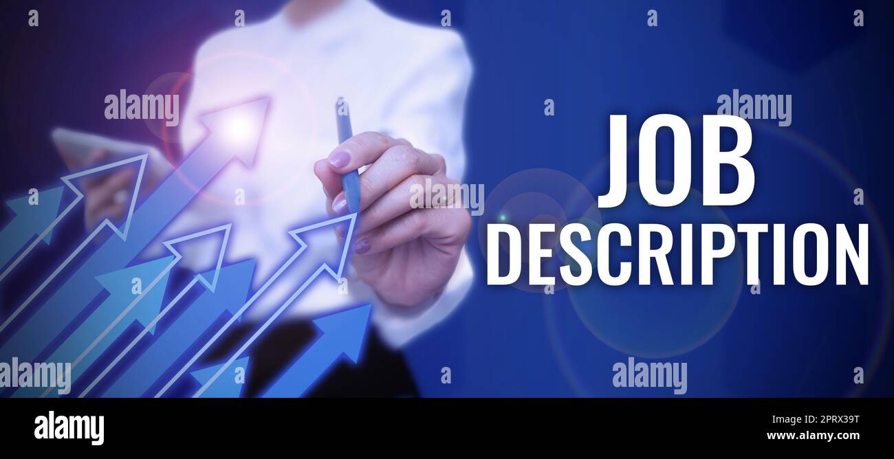 Handwriting text Job DescriptionA document that describes the ...