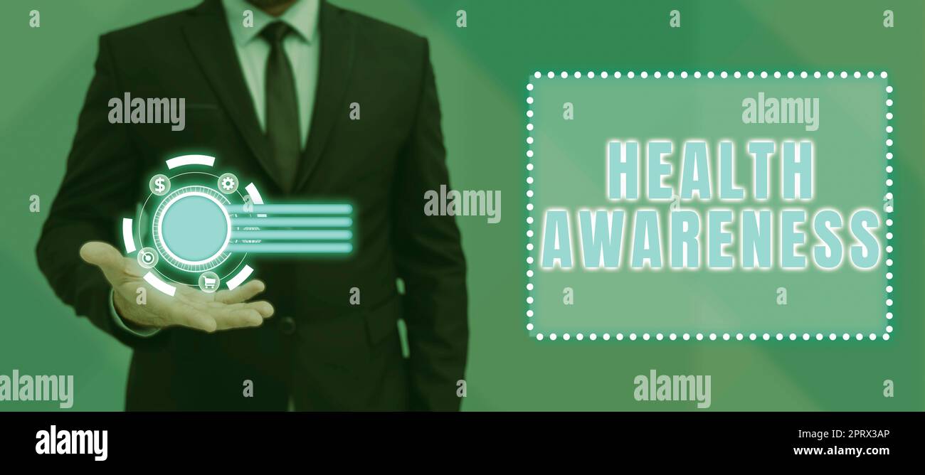 Conceptual display Health AwarenessPromoting community issues and ...