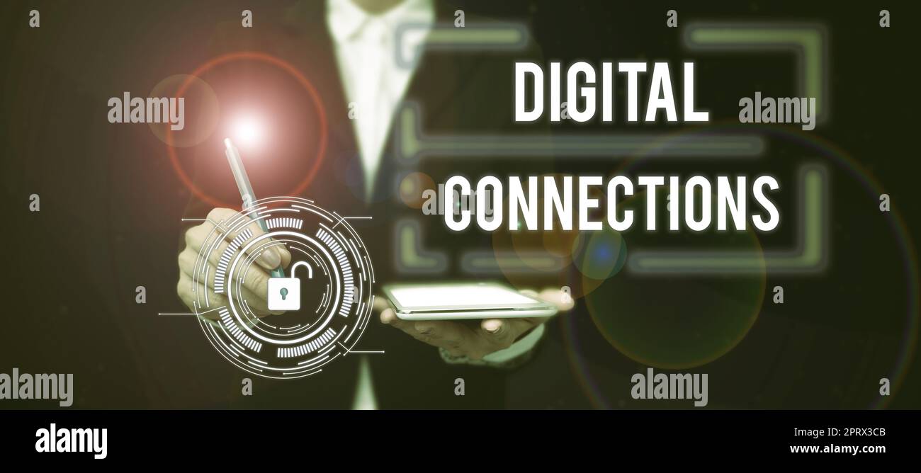 Conceptual display Digital Connections. Internet Concept Powerful Ways ...