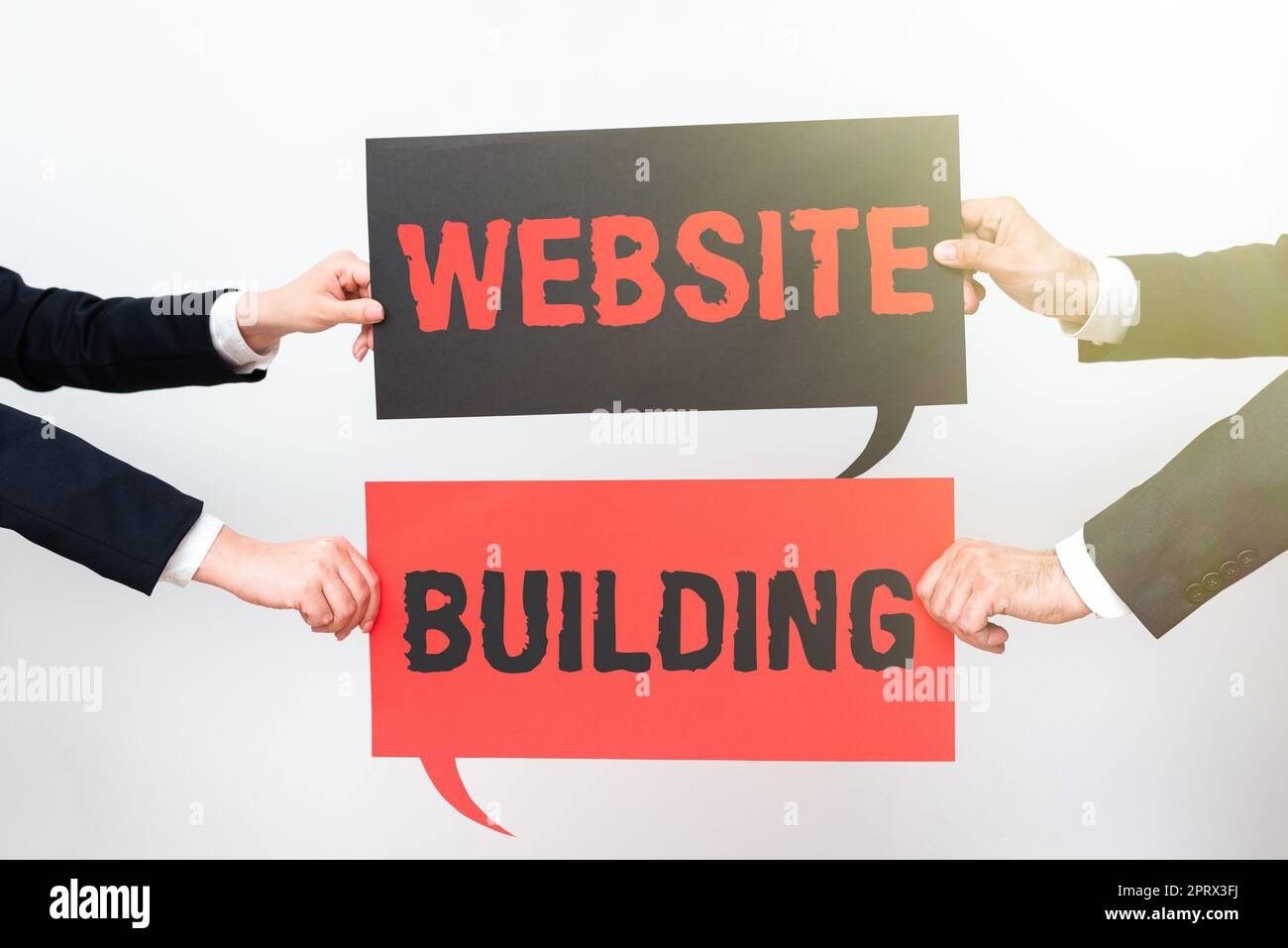 Text sign showing Website Buildingtools that typically allow the ...