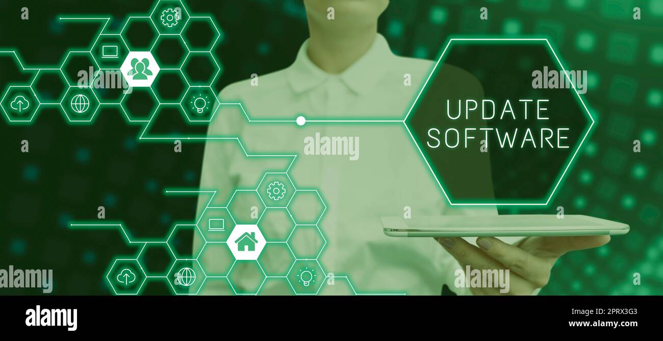 Handwriting Text Update Softwarereplacing Program With A Newer Version