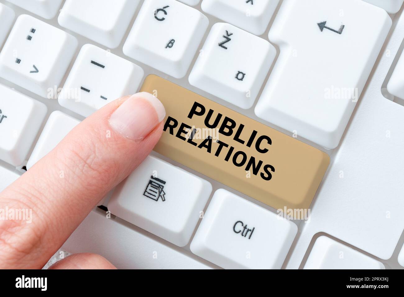 Hand writing sign Public Relationspractice managing spread of ...