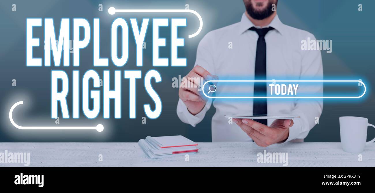 Text showing inspiration Employee RightsAll employees have basic rights ...
