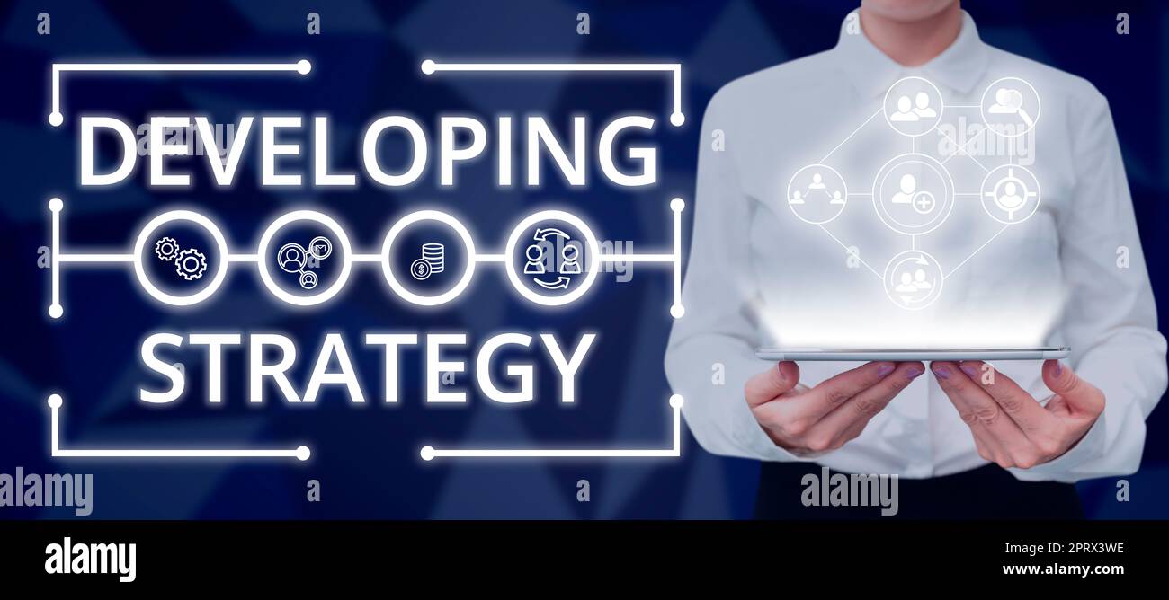 Sign displaying Developing StrategyOrganizations Process Changes to ...