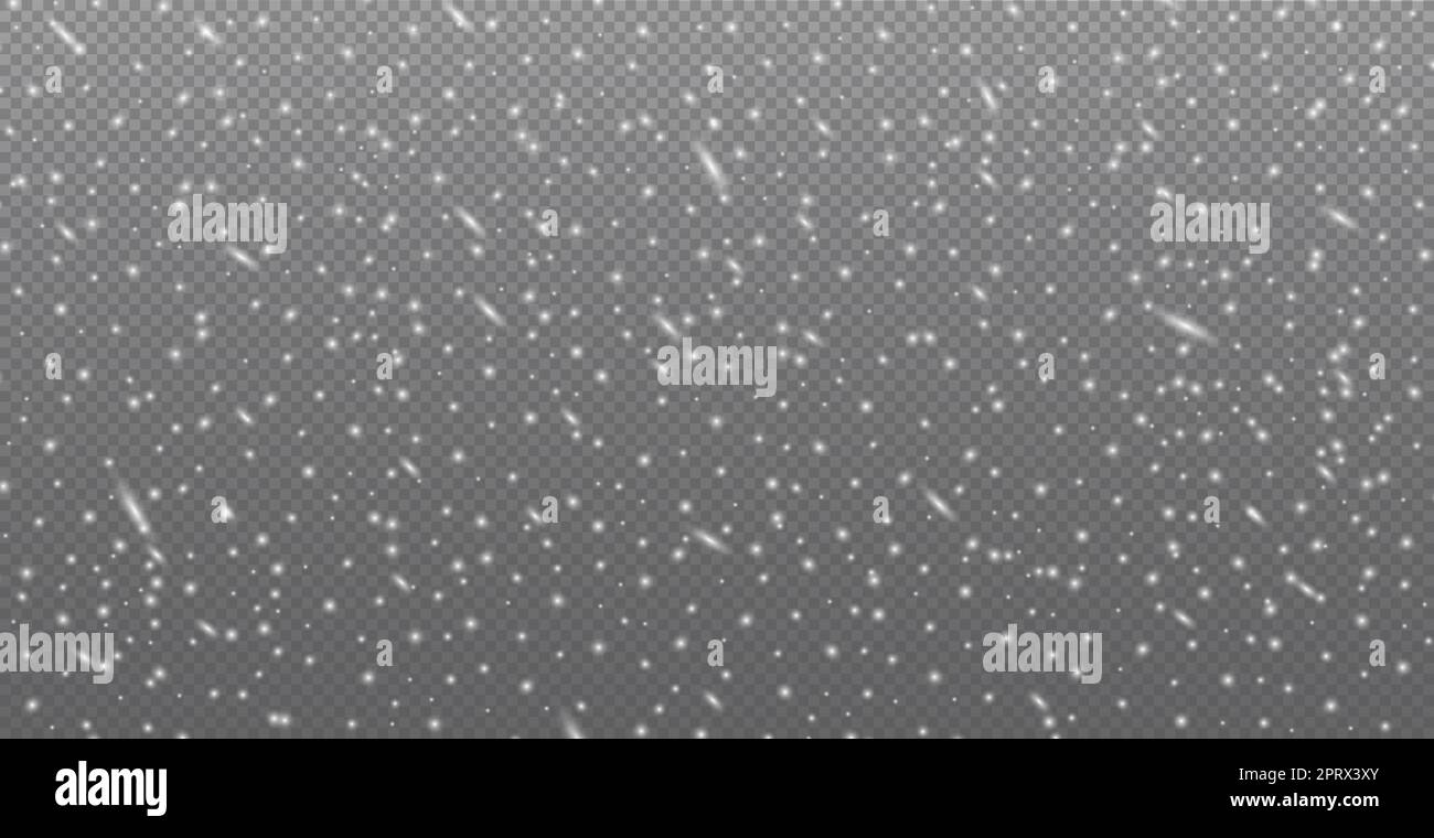 White falling snow on transparent background Stock Photo - Alamy