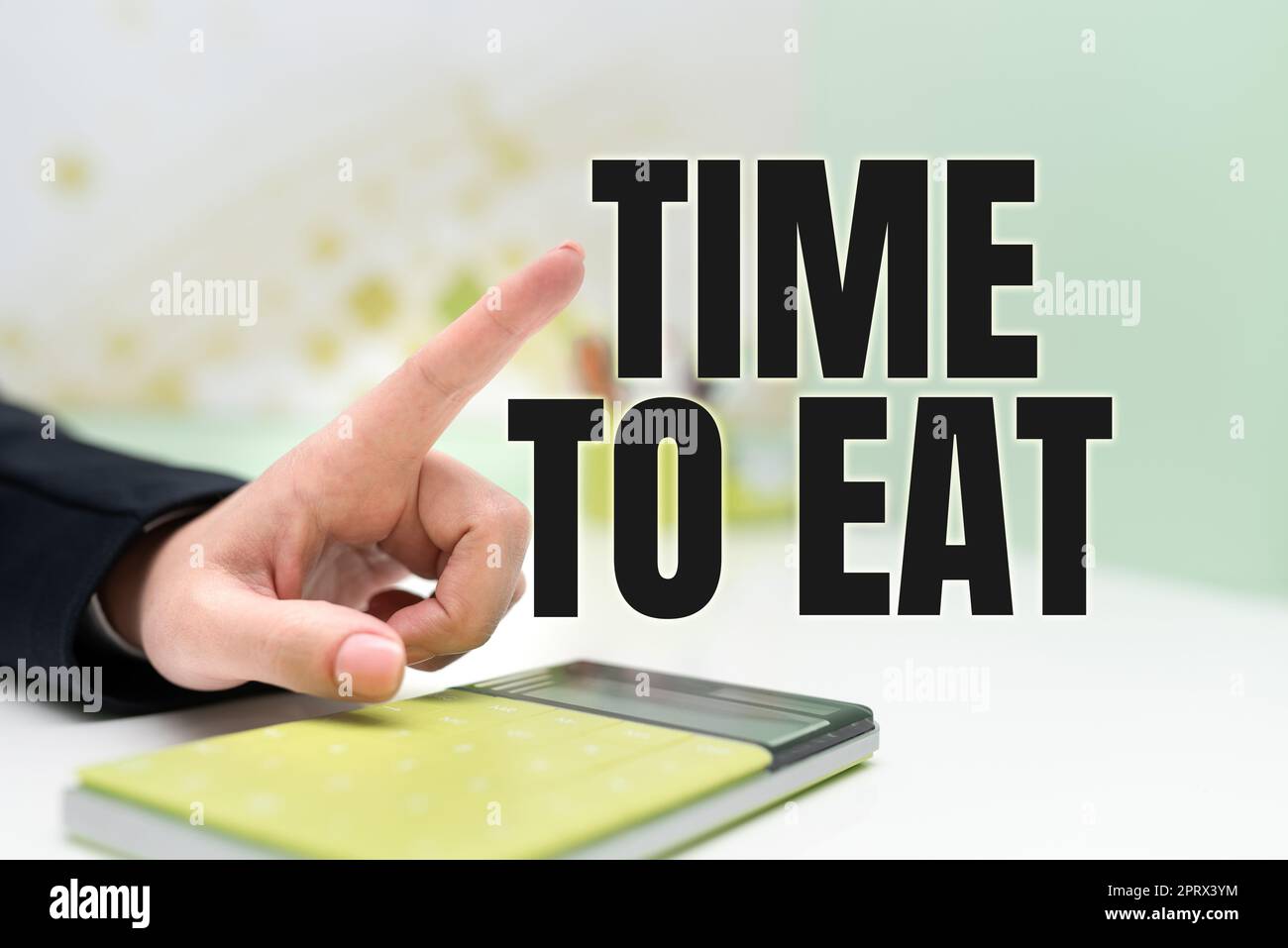 Hand writing sign Time To Eat. Conceptual photo Right moment to enjoy a ...