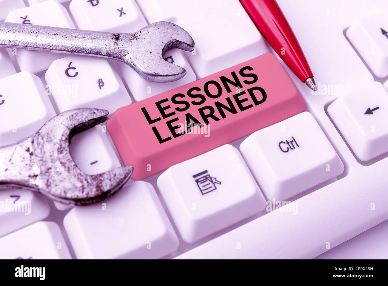 Hand writing sign Lessons LearnedPromote share and use knowledge derived from experience ...