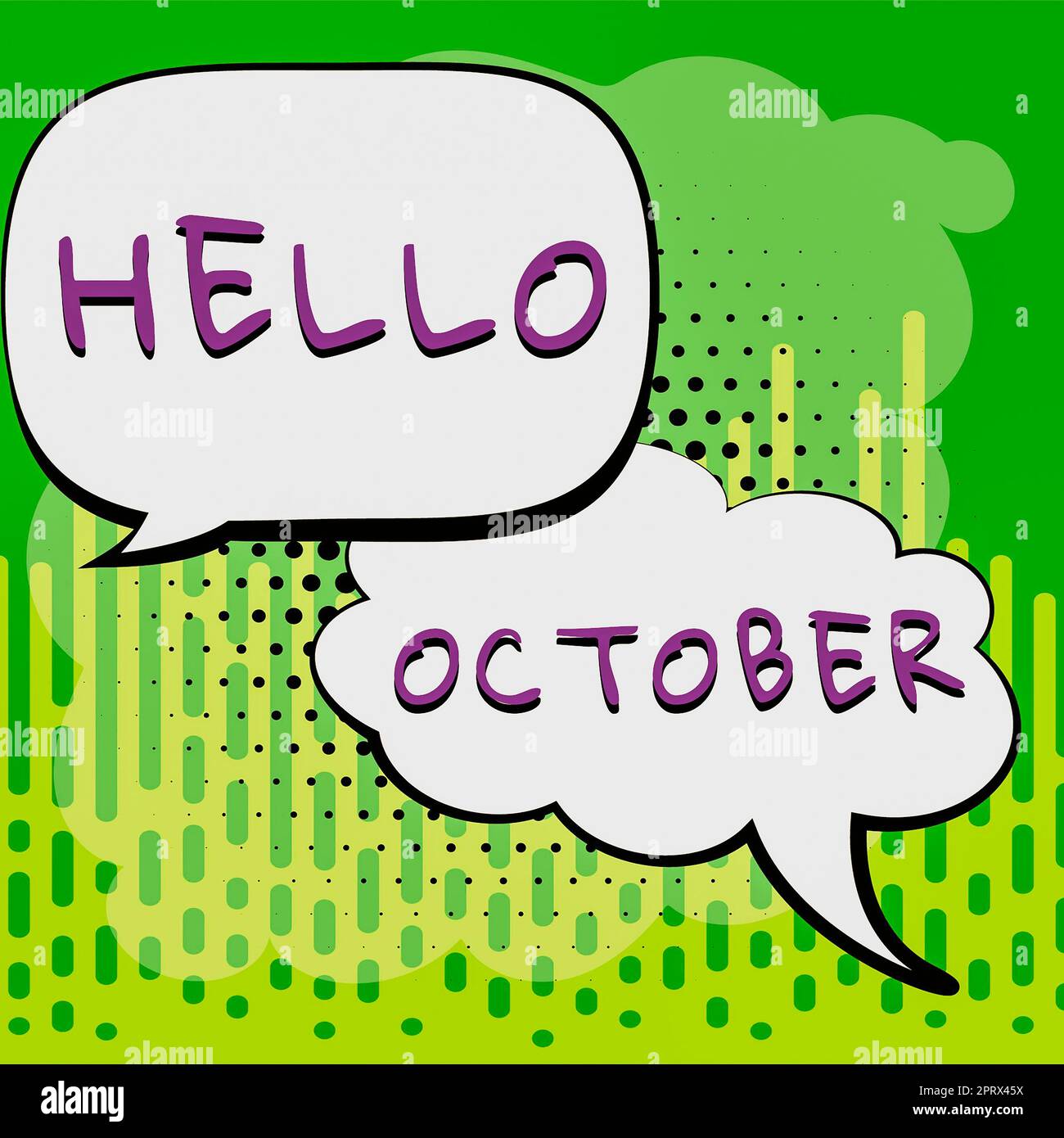 Sign displaying Hello October, Business approach Last Quarter Tenth ...