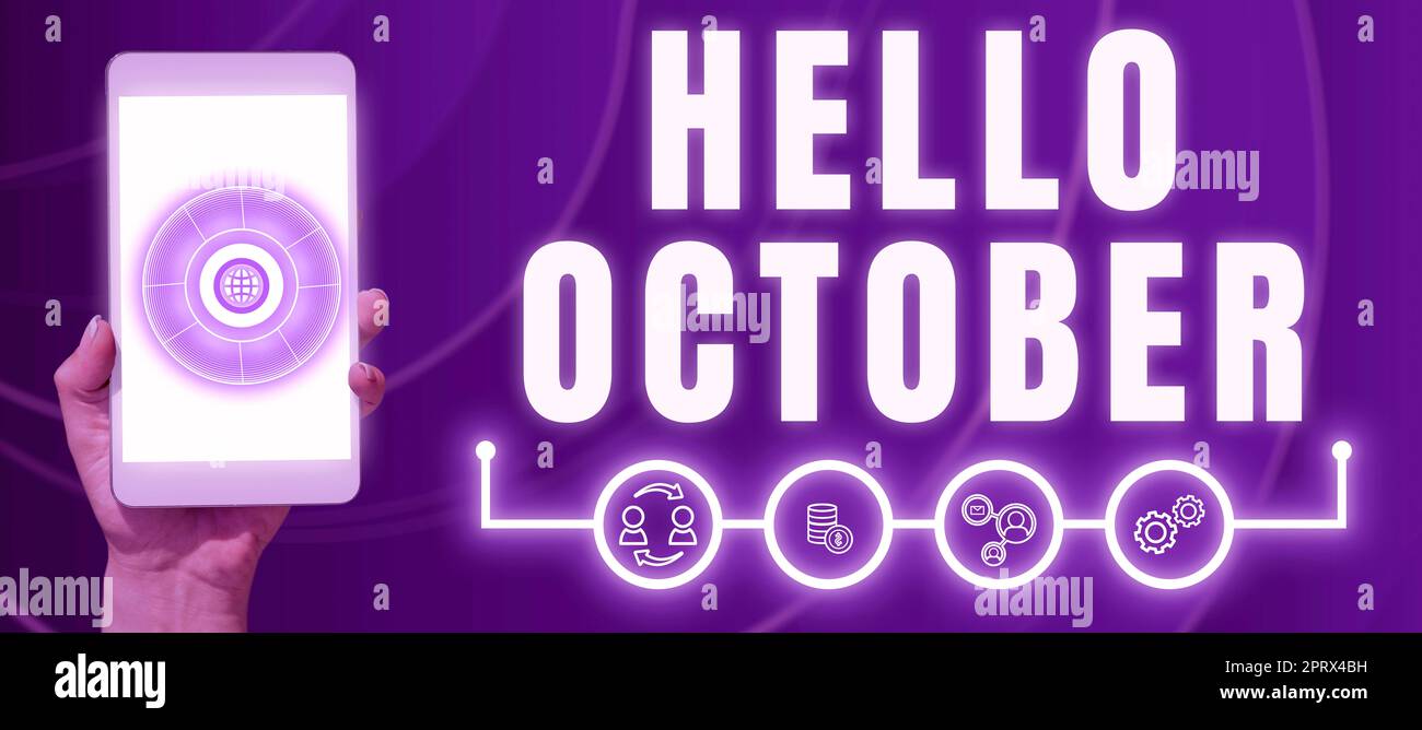 Hello october hi-res stock photography and images - Alamy