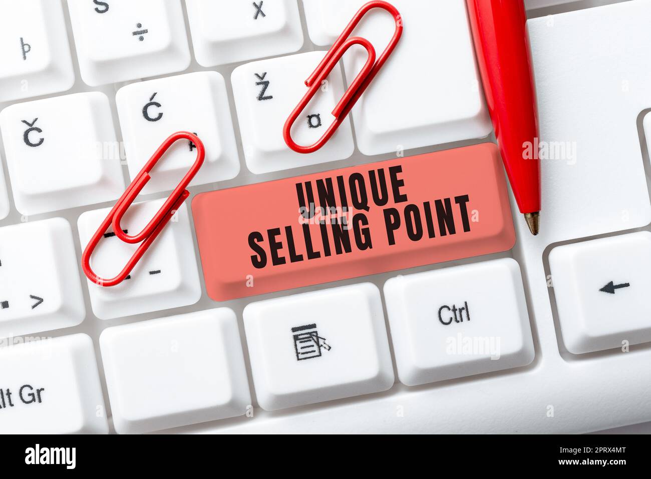 Hand writing sign Unique Selling Point. Conceptual photo Differentiate ...