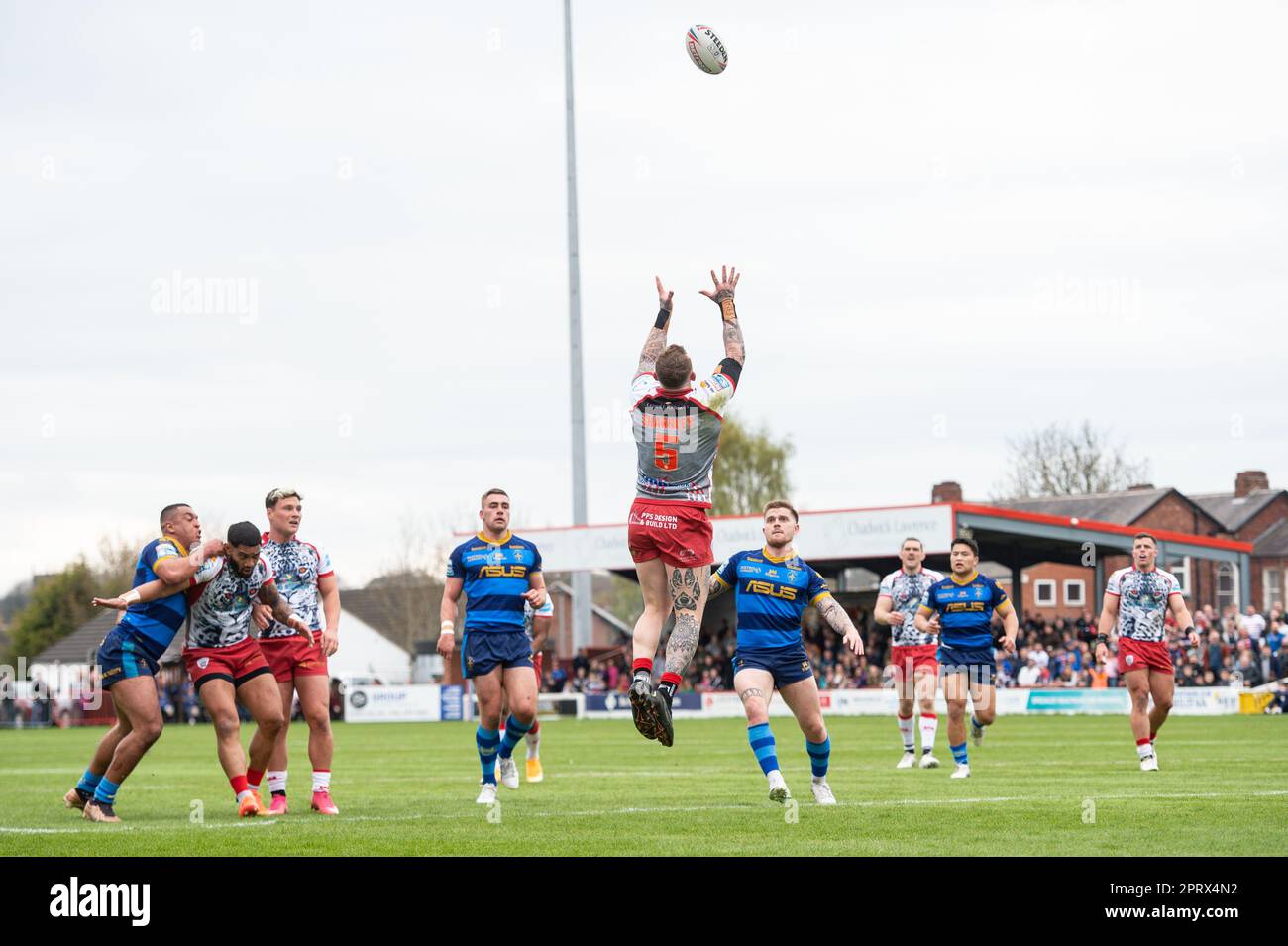 Wakefield, England - 16th April 2023 - Josh Charnley of Leigh Leopards ...
